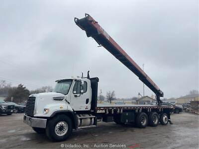 2014 Freightliner 108SD T/A Flatbed Conveyor Truck Cummins ISL A/T PTO ...