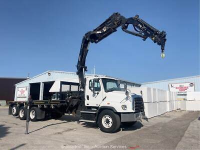 2014 Freightliner 114SD 20k Knuckle Boom 22' Stakebed Truck Crane PTO ...