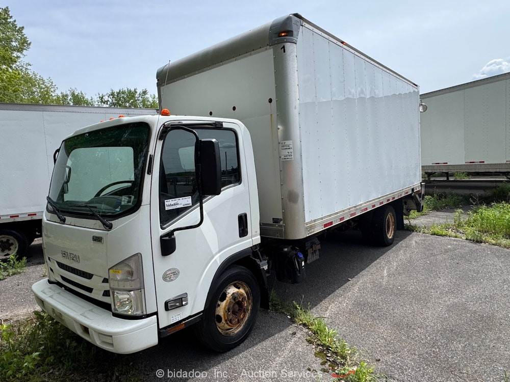 2018 Isuzu NQR 16' S/A Dry Van Enclosed Cargo Van Box Truck Lift Gate ...