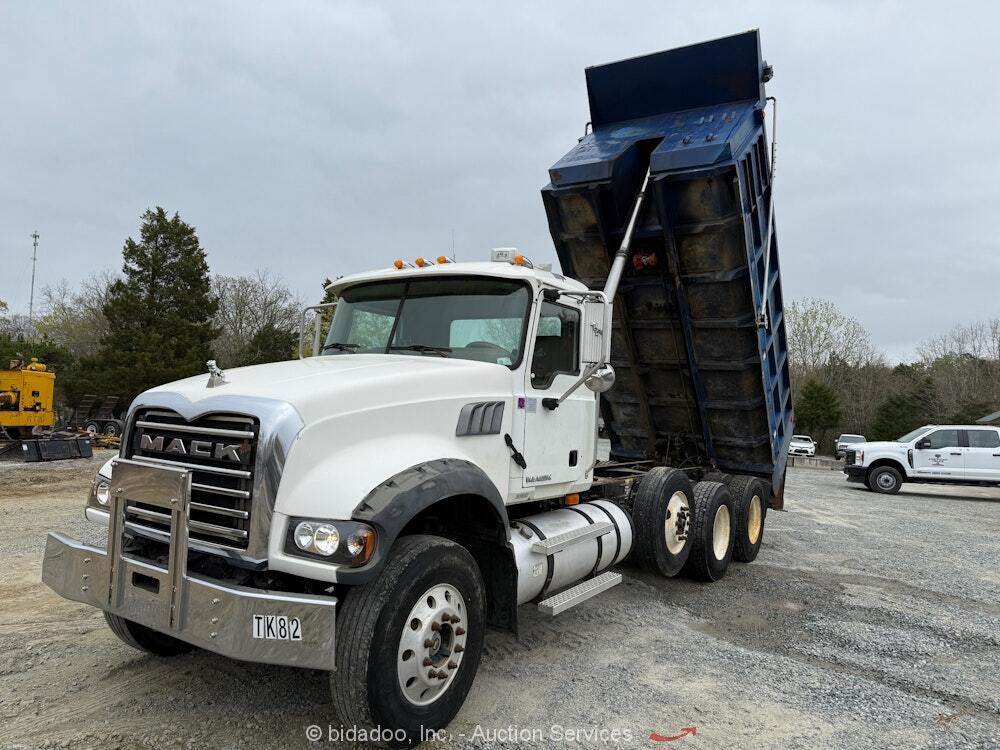 2007 Mack CTP713 Granite 19 Yard Tri/A Dump Truck Diesel PTO Roll Tarp ...