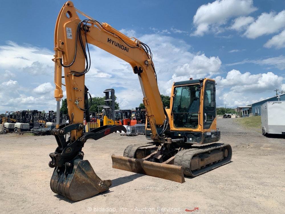 2018 Hyundai R80CR-9A Excavator Cab Hyd Thumb Swing Boom Blade Yanmar ...