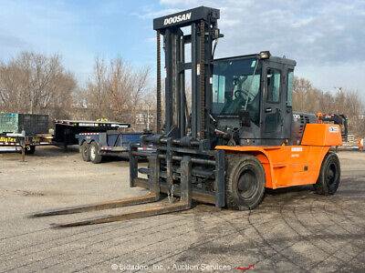2012 Doosan D130S-5 29,000 lb Class Industrial Forklift Cab Lift Truck ...