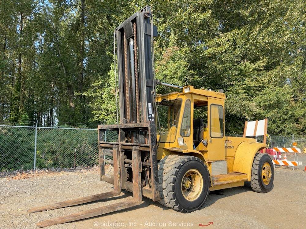 Hyster H250H 22,700 lb Rough Terrain Closed Cab Forklift Perkins ...