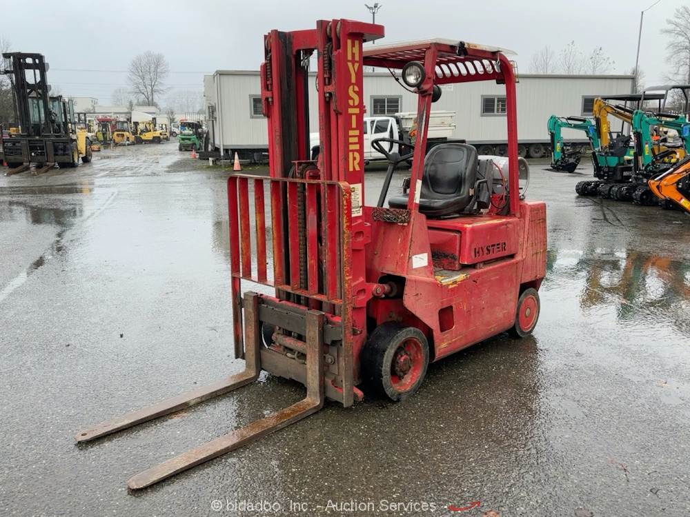 1989 Hyster S50XL 5,000 lbs Class Industrial Warehouse Forklift Lift ...