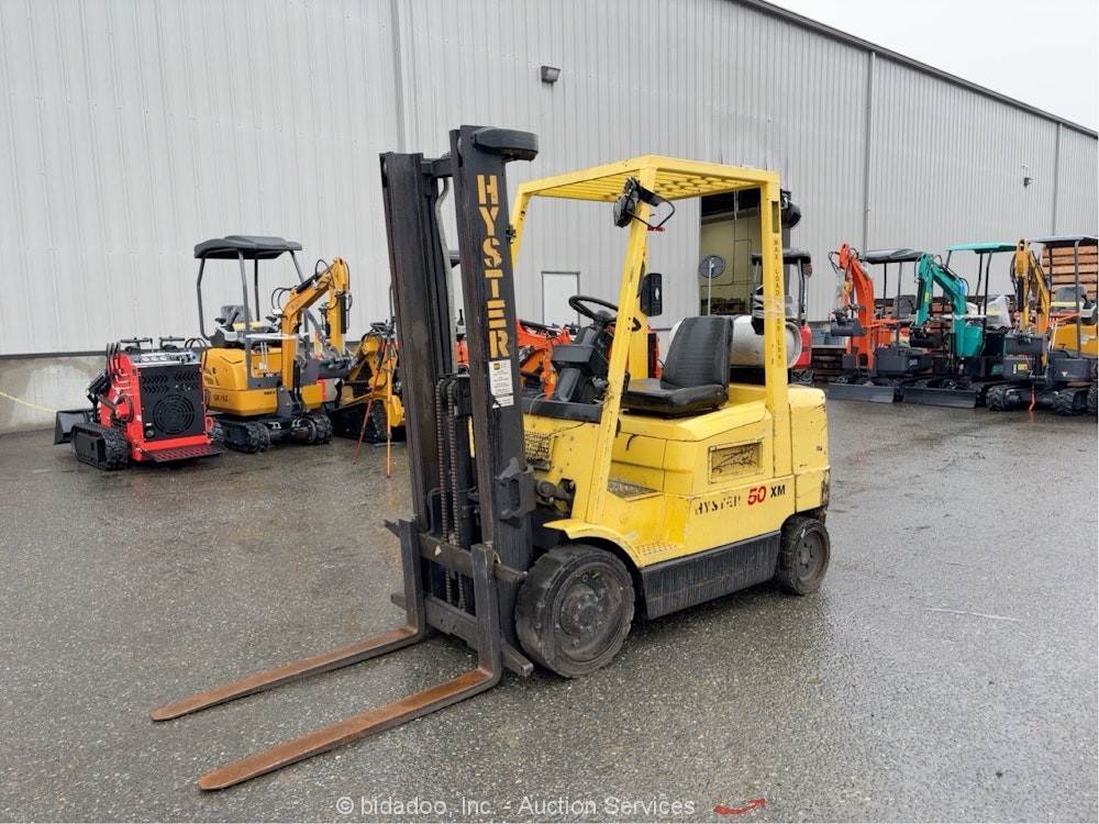 1997 Hyster S50XM 5,000 LB Class Forklift Industrial Warehouse Lift ...