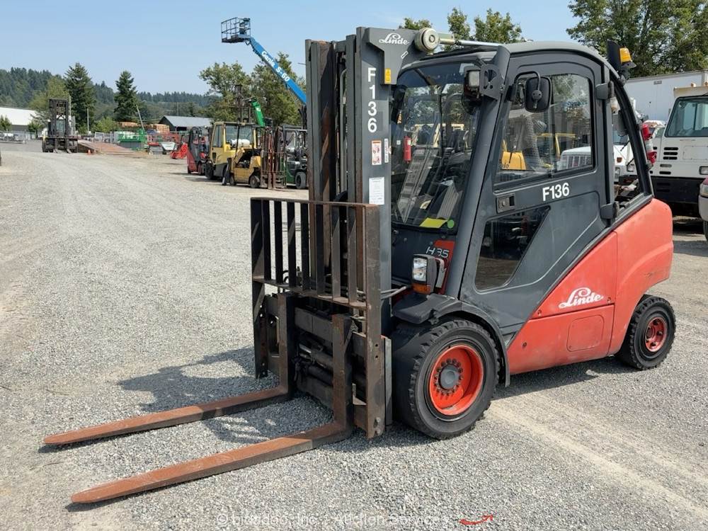 Linde H35T 7,000 LB Class Industrial Forklift Cab Lift Truck LPG -Parts ...