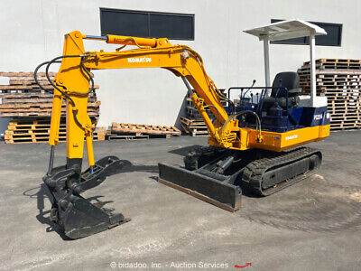 Komatsu PC20-6 Mini Excavator 12" Rubber Tracks 18" Bucket W/Thumb For ...