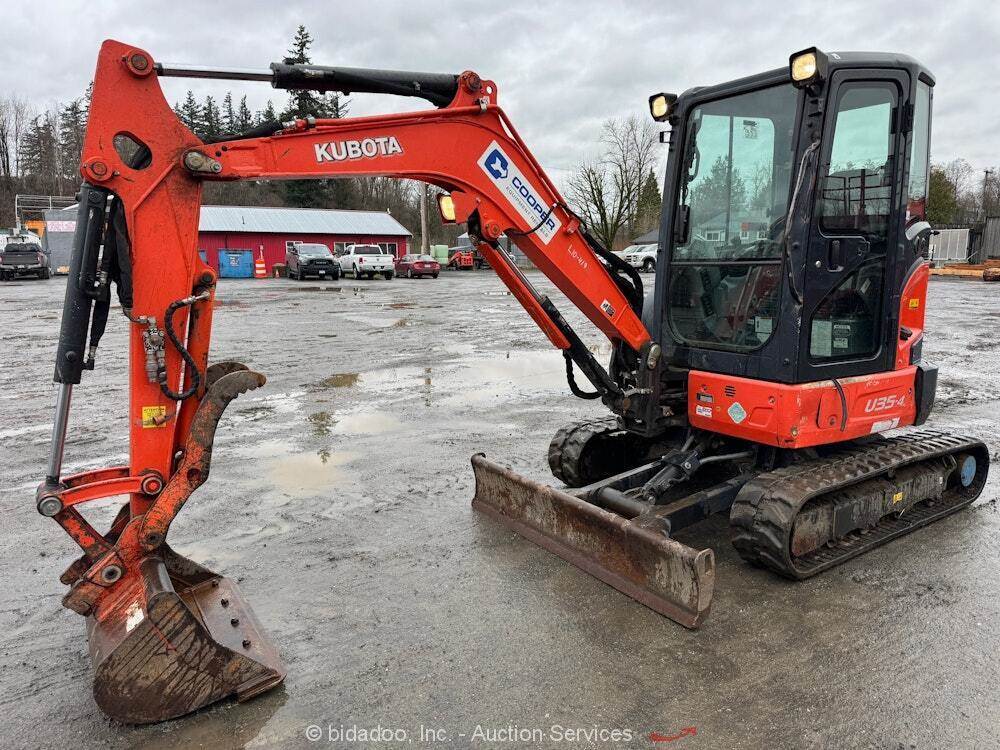 2019 Kubota U35-4 Mini Excavator Backhoe Cab Aux Hyd Thumb Bucket bidadoo For Sale | Abbotsford ...
