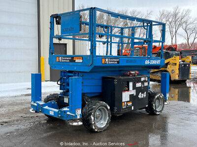 2014 Genie GS-3369 RT 33' 4WD Diesel Rough Terrain Scissor Lift Aerial ...