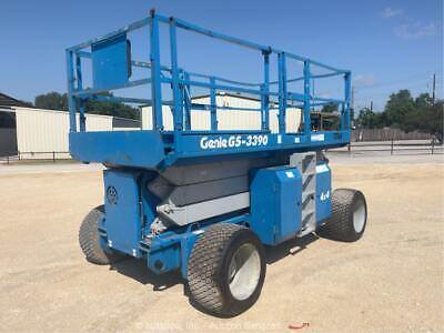 2007 Genie GS-3390 33' 4WD Diesel Rough Terrain Scissor Lift Man Aerial ...