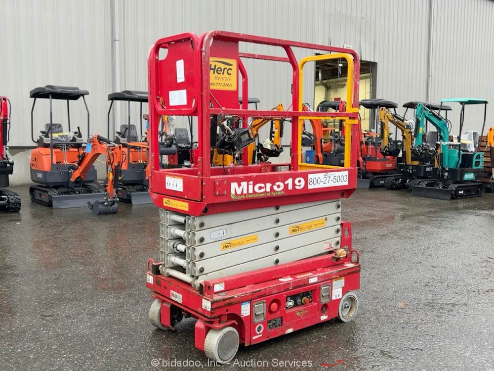 2020 MEC Micro19 19' Electric Scissor Lift Man Aerial Work Manlift ...