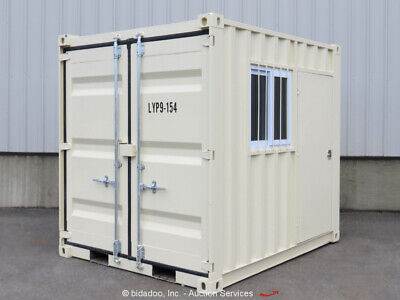 9' Shipping Storage Container Guard Yard Shack Booth w/Door Window -New ...