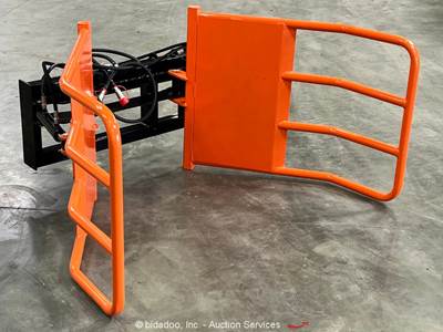 GIYI CL100 Hay Bale Hugger Grapple Hydraulic Skid Steer Attachment ...