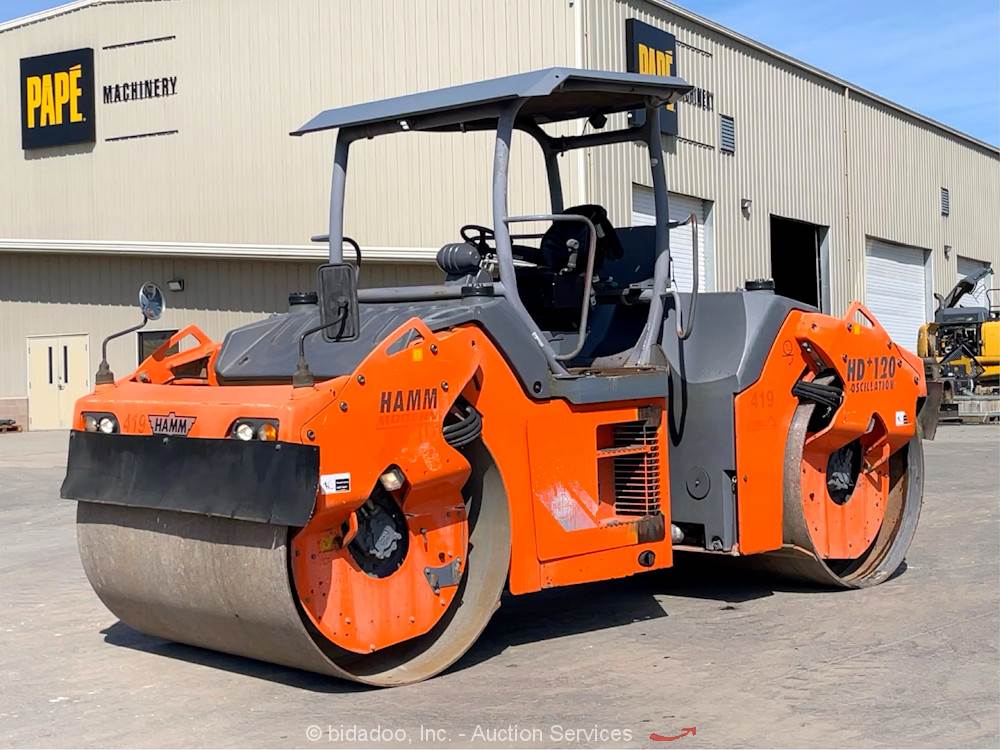2009 Hamm HD+ 120VO 78" Double Drum Vibratory Ride On Roller Compactor ...