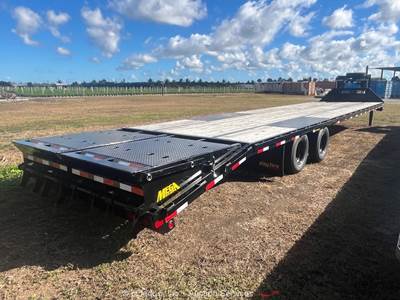 2025 Big Tex 22GN 40' T/A Gooseneck Flatbed Mega Ramp Utility Trailer ...