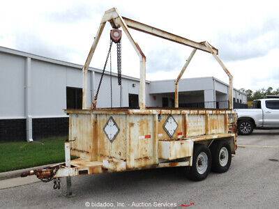 1998 Custom Built 12' Monorail Overhead Hoist Utility Flatbed Trailer ...