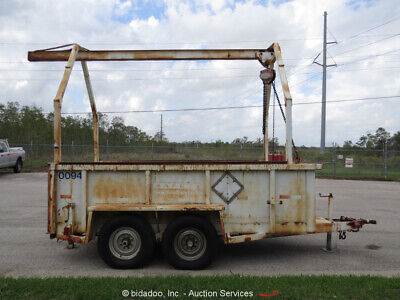 1998 Custom Built 12' Monorail Overhead Hoist Utility Flatbed Trailer ...