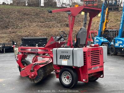 2021 Broce BW-260 8' Ride-On Towable Broom Street Sweeper Kubota Diesel ...