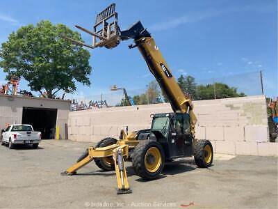 2014 Caterpillar TL1055C 10K Telescopic Reach Forklift Telehandler Cab ...