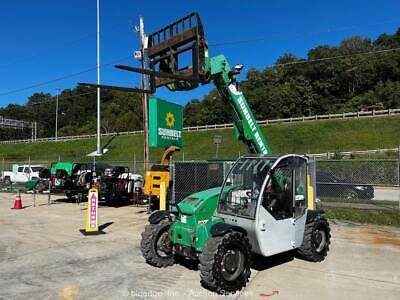 2013 Genie GTH-5519 19' 5k Telescopic Reach Forklift Telehandler Cab ...