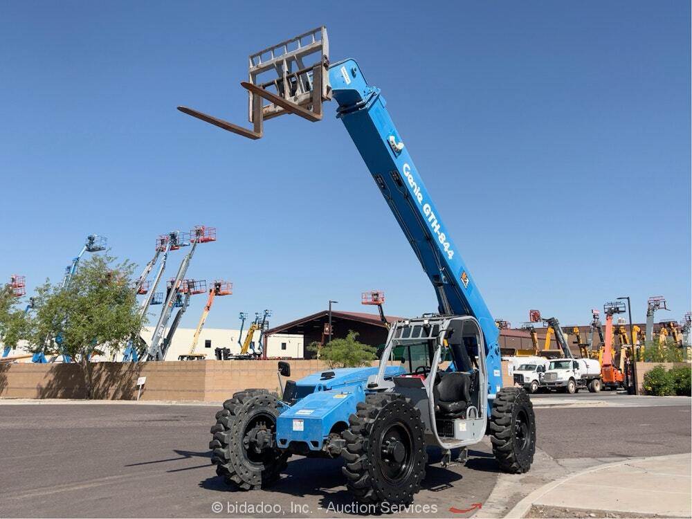 2014 Genie GTH844 44' 8,000 lbs Telescopic Reach Forklift Telehandler ...