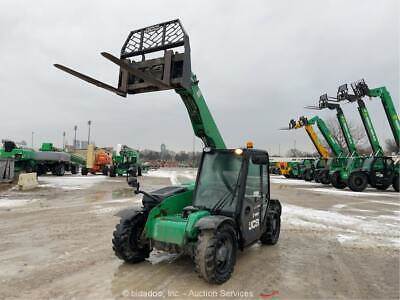 2015 JCB 525-60 20' 5,500 lbs Telescopic Reach Forklift Cab Telehandler ...