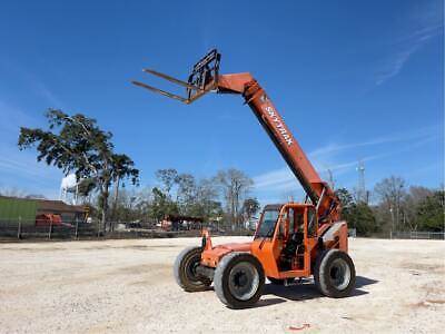 2014 Skytrak 8042 8,000 lbs Telescopic Reach Forklift Telehandler Cab ...