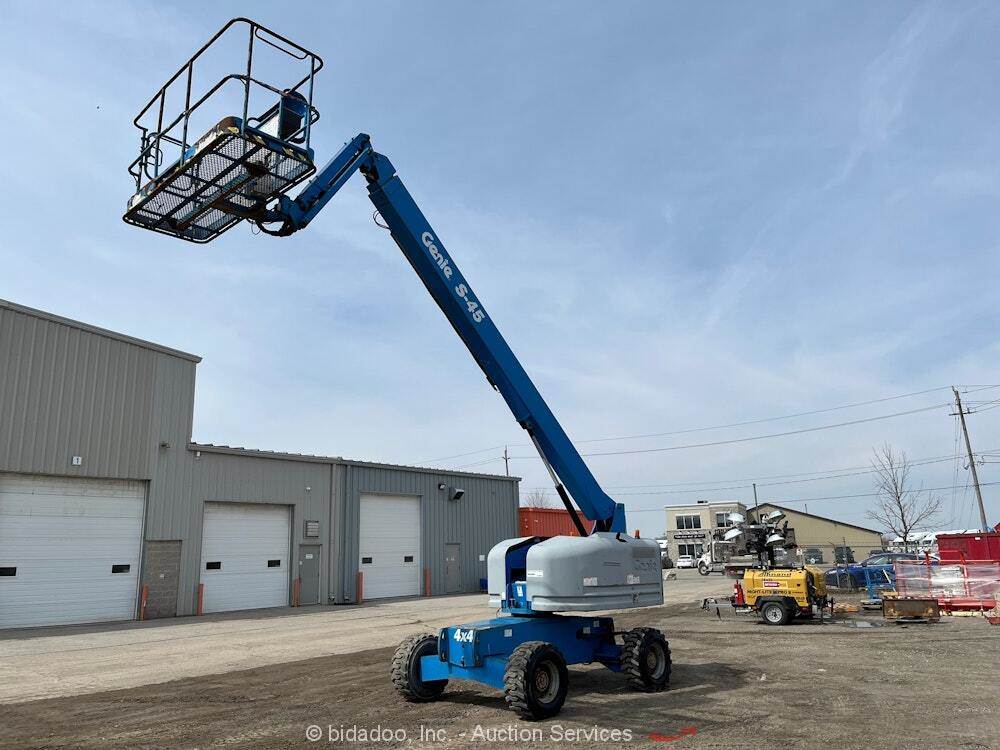 2013 Genie S-45 45' 4WD Diesel Telescopic Boom Lift Man Aerial Platform ...
