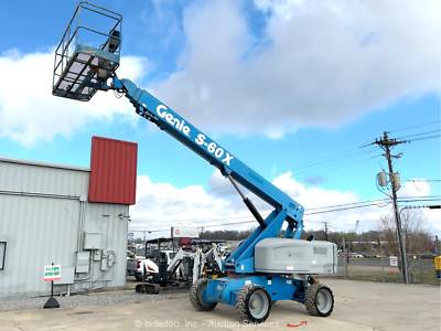 2015 Genie S-60X 60' 4WD Diesel Telescopic Boom Lift Man Aerial ...