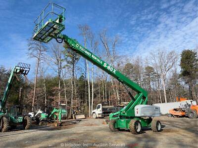 2014 Genie S80X 4WD Diesel Telescopic Boom Lift Engine Aerial Platform ...