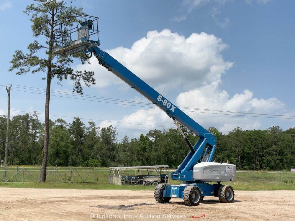 2015 Genie S-80X 80’ 4WD Diesel Telescopic Boom Lift Man Aerial ...