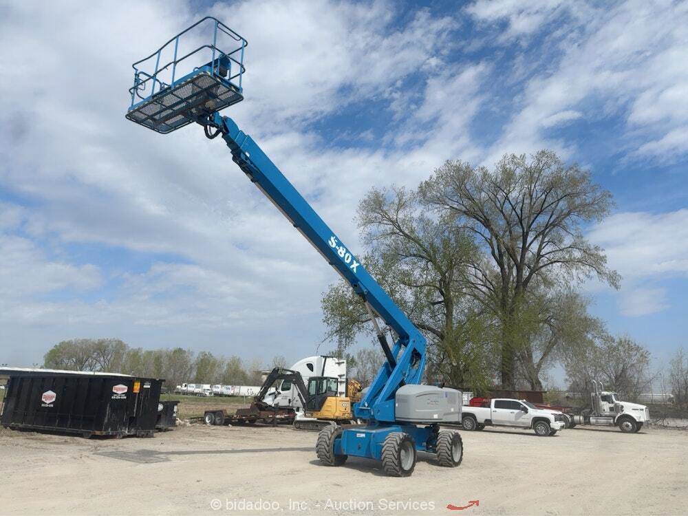 2015 Genie S-80X 80’ 4WD Diesel Telescopic Boom Lift Man Aerial ...
