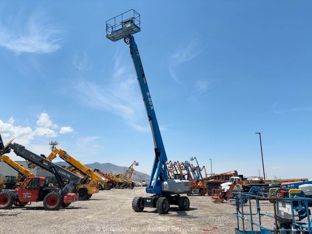 2017 Genie S-80X 80' 4WD Diesel Telescopic Boom Lift Man Aerial ...