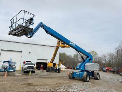 2014 Genie S-85 85' Diesel Telescopic Boom Lift Manlift Aerial Platform ...