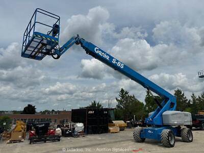 2014 Genie S-85 85' 4WD Telescopic Boom Lift Man Aerial Platform ...