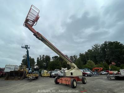 1990 JLG 100 HX 100' Telescopic Boom Lift Man Aerial Manlift Dual Fuel ...