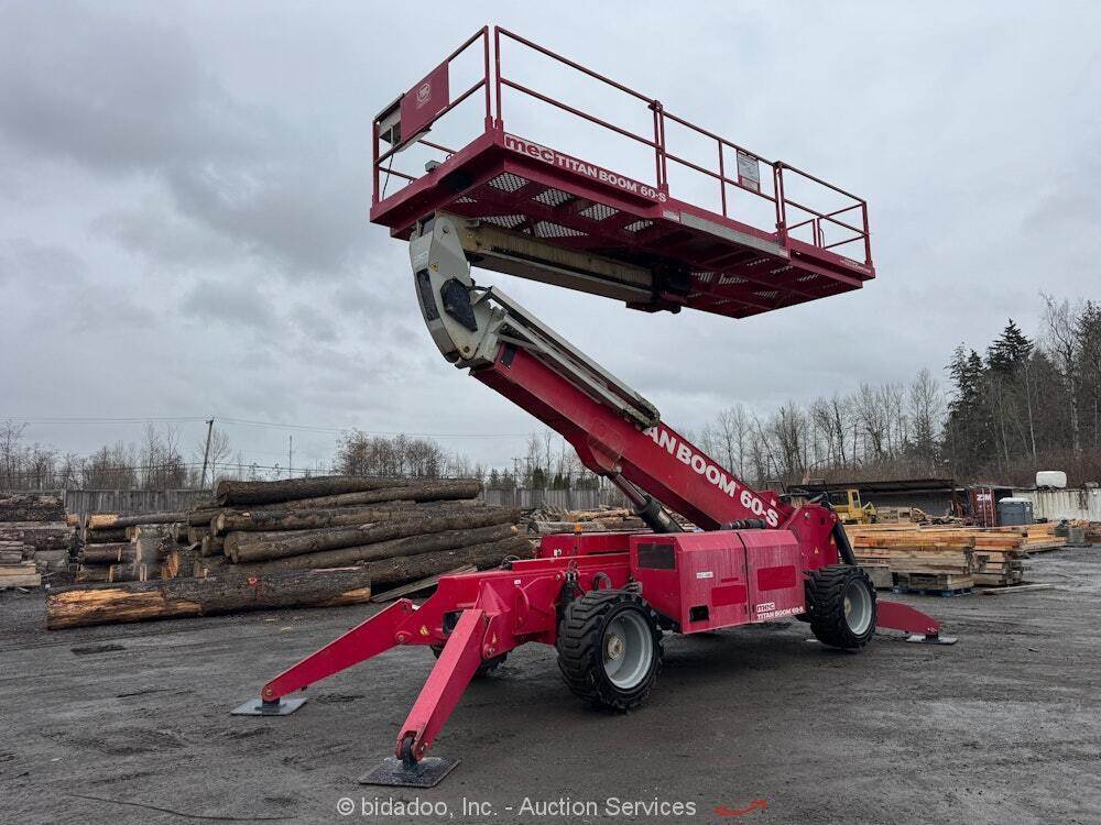 2016 MEC Titan Boom 60-S 60’ 4WD Diesel Telescopic Boom Lift Man Aerial ...