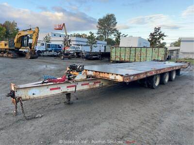 1998 Trail Max TAD 55T 3 Axle Tilt Deck Flatbed Equipment Winch Car ...