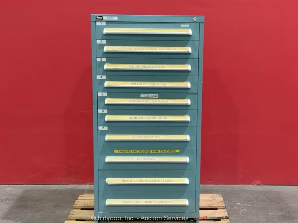 Stanley Vidmar 10-Drawer Tool Chest Cabinet Shop Equipment Storage Box ...