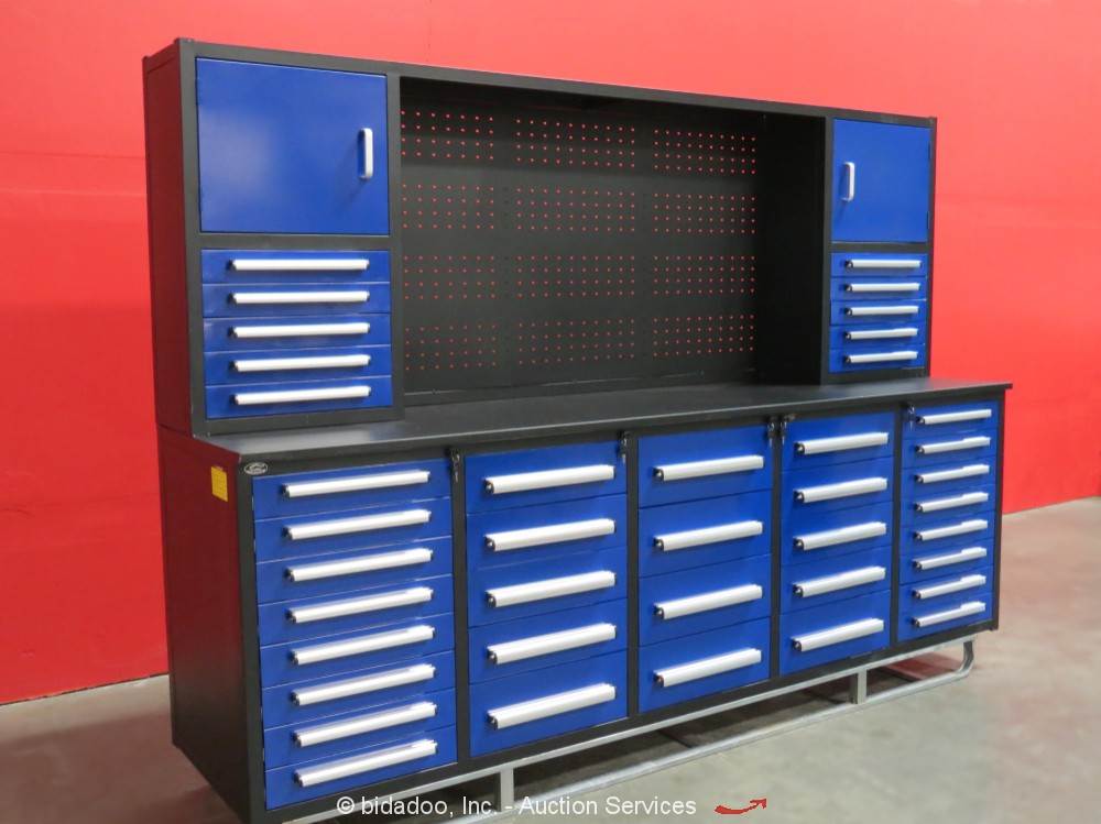 Steelman 40-Drawer 9FT Steel Work Bench Tool Cabinet Shop Box bidadoo ...