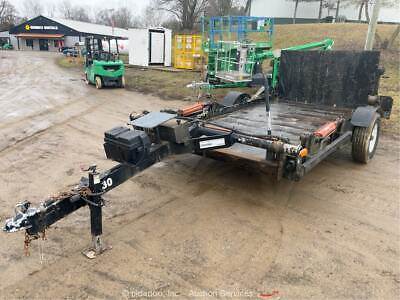 Custom Built 12' S/A Hydraulic Drop Steel Flatbed Equipment Trailer ...