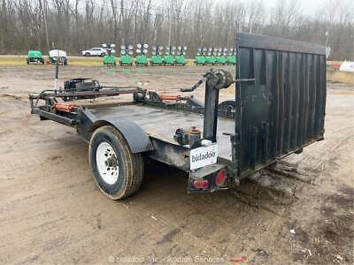 Custom Built 12' S/A Hydraulic Drop Steel Flatbed Equipment Trailer ...