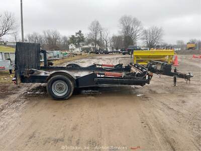 Custom Built 12' S/A Hydraulic Drop Steel Flatbed Equipment Trailer ...