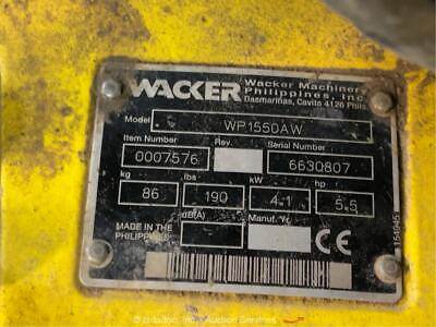 2007 Wacker Neuson WP1550AW Walk-Behind Vibratory Plate Compactor ...
