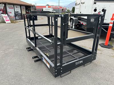 Telehandler Work Platform NEW 4' x 7' 8" Man Basket 1,700 LB Capacity 2 ...