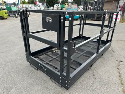 Telehandler Work Platform NEW 4' x 7' 8" Man Basket 1,700 LB Capacity 2 ...