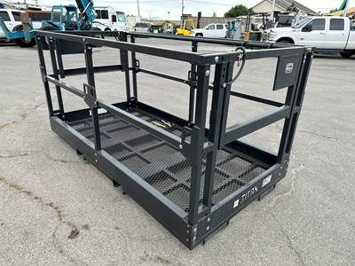 Telehandler Work Platform NEW 4' x 7' 8" Man Basket 1,700 LB Capacity 2 ...