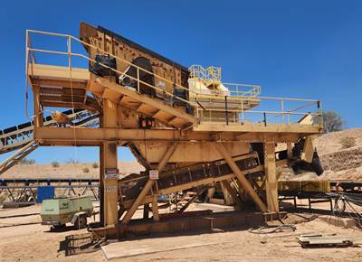 CRUSHER STRUCTURE with ALLIS Minerals 4’ wide x 12’ long two deck XH ...