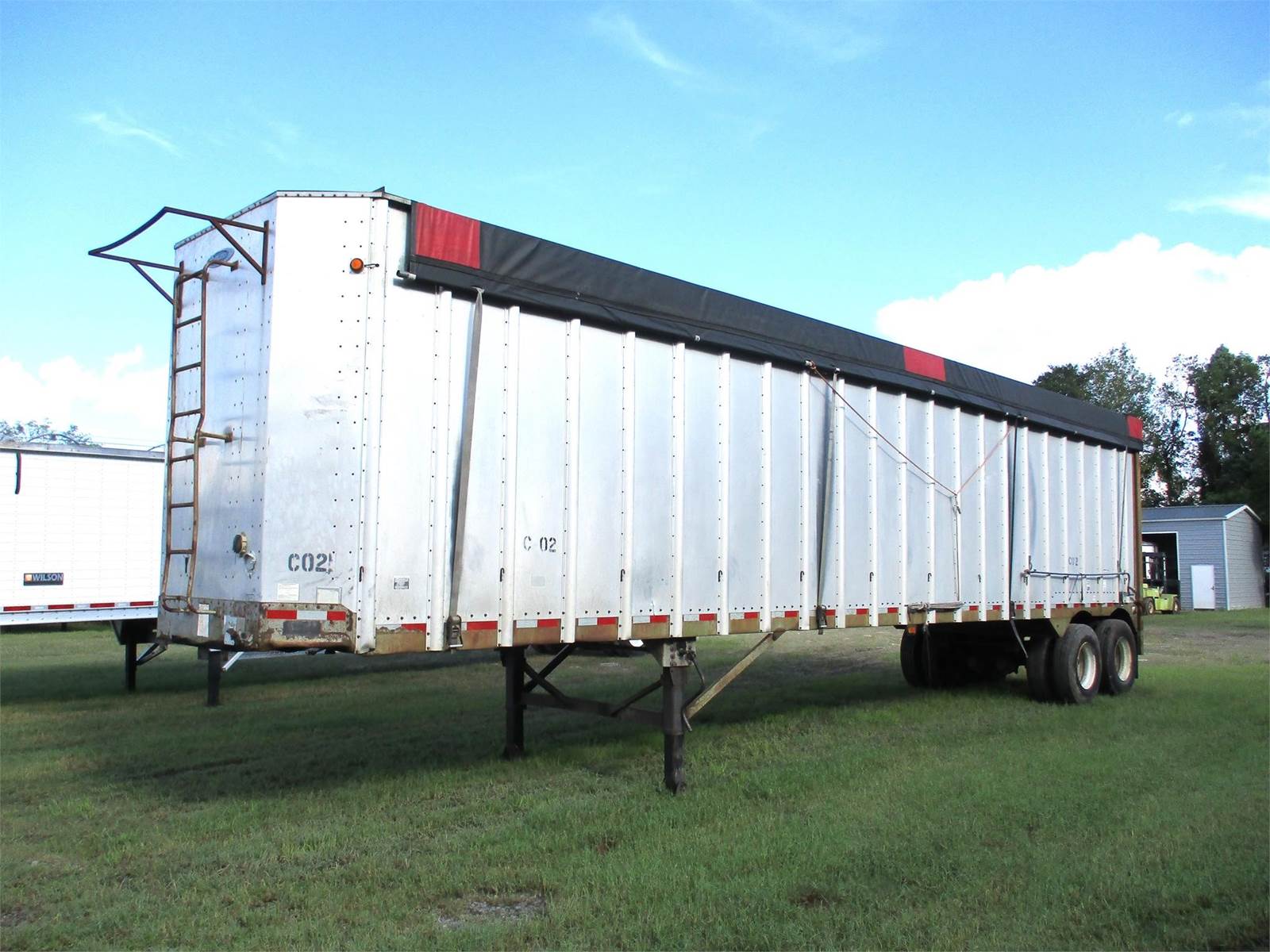1996 Peerless 42' X 96" OPEN TOP CHIP Tandem Axle Aluminum Chip Trailer ...