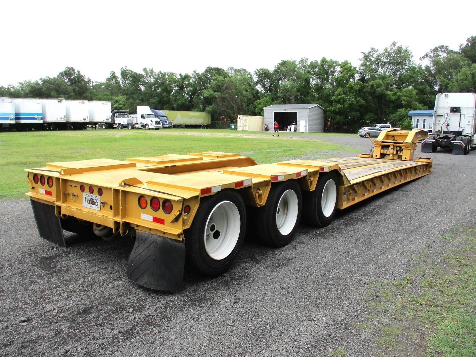 2002 Eager Beaver 53x102 Tri Axle Steel Lowboy Trailer - Air Ride ...